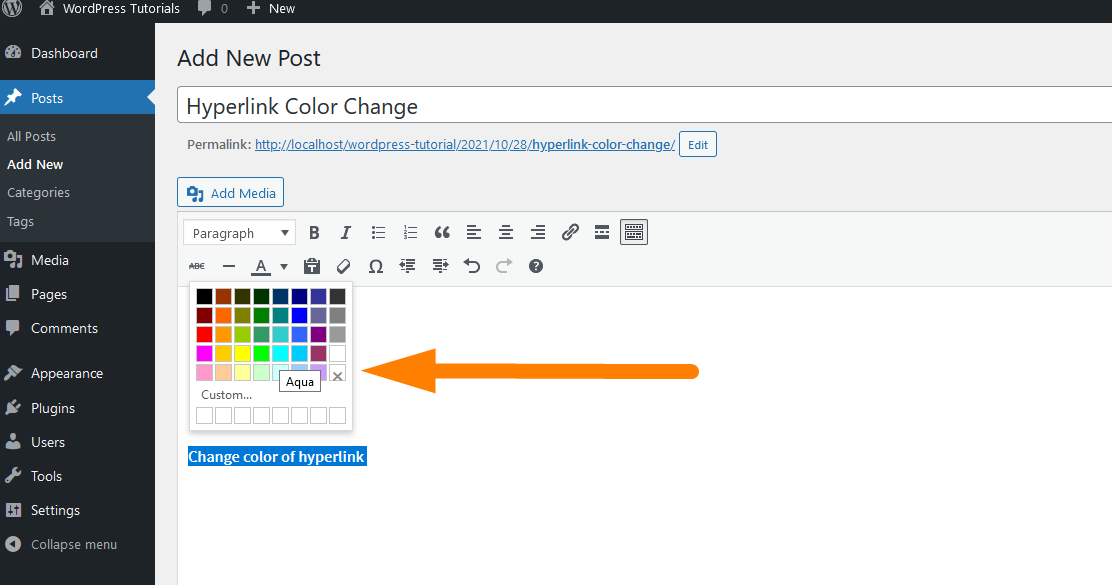 How To Change Hyperlink Color In WordPress How To Change Hyperlink Color In WordPress